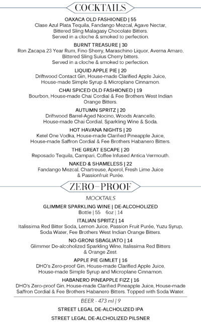 Drinks & Cocktails | DOCKSIDE RESTAURANT VANCOUVER